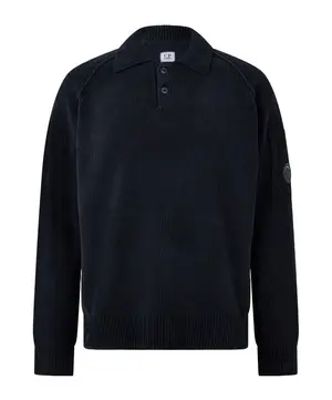 C.P. COMPANY Midweight Knit Polo Sweater