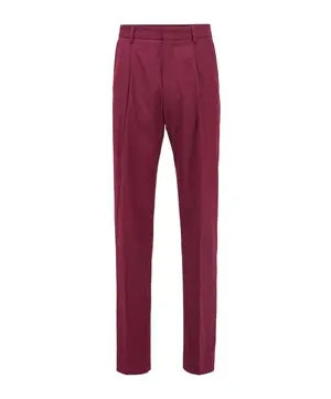 Hugo Boss Solid Color Casual Trousers - Pink