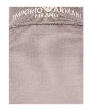 Emporio Armani Two-tone Plain-knit Partial-zip Jumper