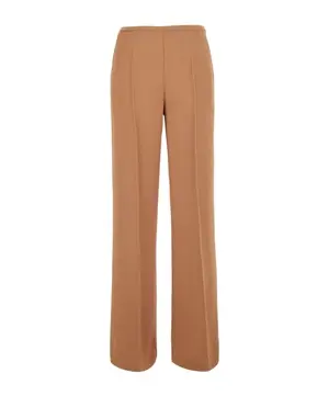 FORTE_FORTE Elasticated Waist Straight Pants - Brown