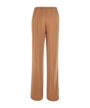 FORTE_FORTE Elasticated Waist Straight Leg Trousers