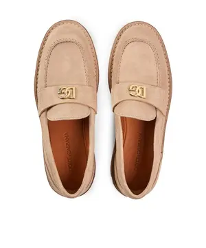 Dolce & Gabbana Light Beige Suede Loafers