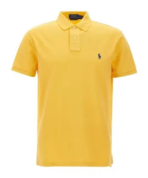 Polo Ralph Lauren Embroidered-logo Piqué Polo Shirt - Yellow