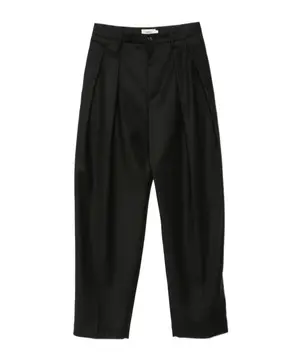 Barena Venezia Pleated Cropped Barrelleg Trousers - Black