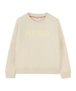 Hugo Boss Long Sleeve Sweatshirt With Logo - Nude