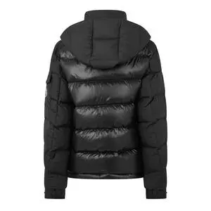 Moncler Glossy Quilted Hooded Down Jacket With Detachable Hood