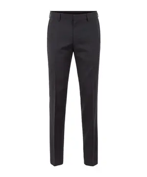 Hugo Boss Solid Color Casual Trousers - Black