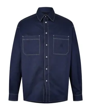 Fendi Longsleeve Collared Shirt - Blue