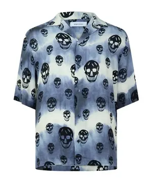 Alexander McQueen Campcollar Shirt - Blue