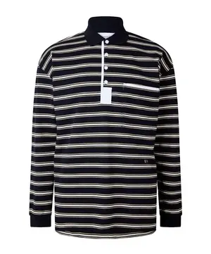 Bottega Veneta Longsleeve Polo - Black