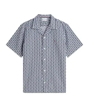 Tommy Hilfiger Shortsleeve Printed Shirt - Gray