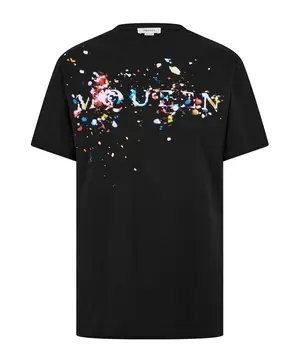 Alexander McQueen Confetti Print T-shirt - Black