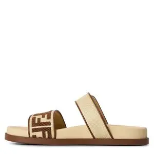 Fendi Flat Sandals With Ff Branding