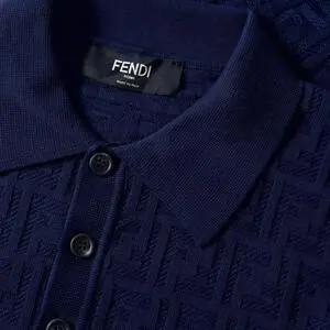 Fendi Shortsleeve Knit Polo