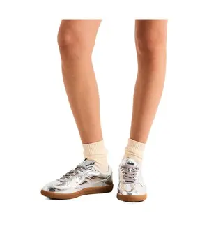 ALOHAS Minimalist Versatile Metallic Low-top Trainers - No