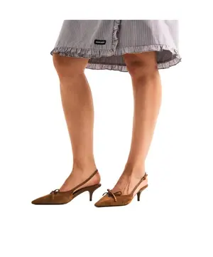 Miu Miu Bow Lowheel Sandals