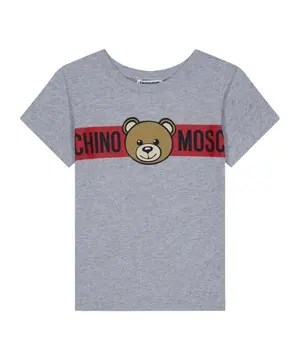 Moschino Bearlogo Shortsleeve Top - Gray