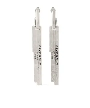 Givenchy Tape Earrings In Metal And Enamel