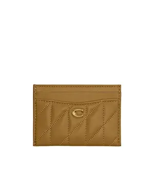 COACH Solid Color Card Holder - Brown