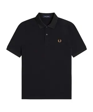 Fred Perry Solid Color Polo Shirt - Black