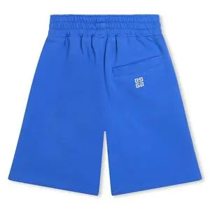 Givenchy Embroidered Logo Cotton Shorts - Blue