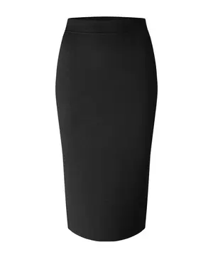 TOM FORD Solid Color Midi Skirt - Black