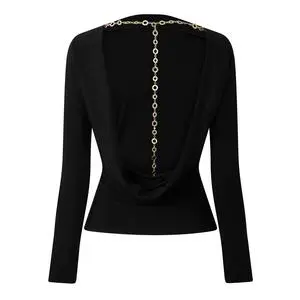Cult Gaia Vayda Long Sleeve T-shirt With Chain Detail