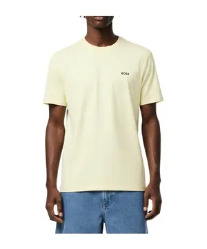 Hugo Boss Green T-shirt With Logo Design Stretch Cotton