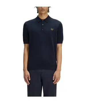 Fred Perry Knitted Short Sleeve Polo Shirt