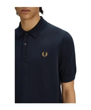 Fred Perry Knitted Short Sleeve Polo Shirt