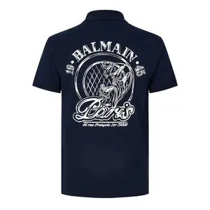 Balmain Printed Polo Shirt