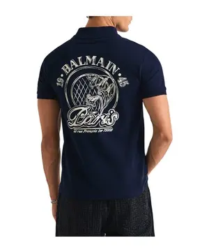 Balmain Printed Polo Shirt