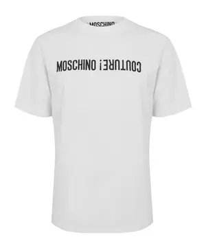 Moschino Classic Crew Neck Shortsleeve Top - White