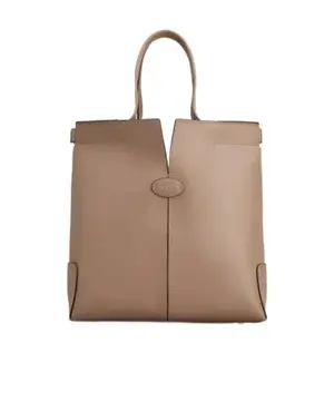 TOD'S Small Di Folio Logo Detail Shopping Tote