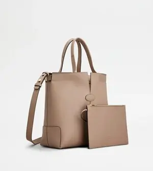 TOD'S Small Di Folio Logo Detail Shopping Tote