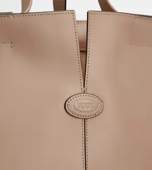 TOD'S Small Di Folio Logo Detail Shopping Tote