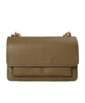 Michael Kors Leather Crossbody Bag With Chain Strap - No