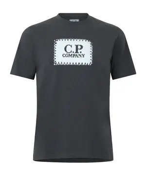 C.P. COMPANY Block Logo Regular Fit T-shirt - Black