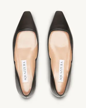 AQUAZZURA Maia Flat Ballerina - Black