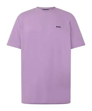 Hugo Boss Green T-shirt With Logo Design Stretch Cotton - Purple