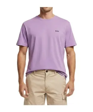 Hugo Boss Green T-shirt With Logo Design Stretch Cotton