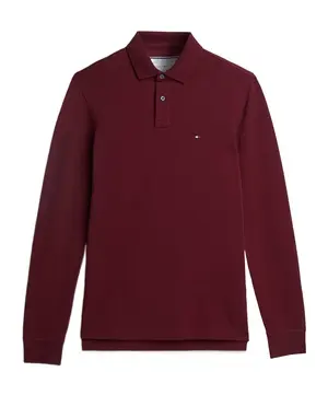 Tommy Hilfiger Long Sleeve Polo Shirt - Brown