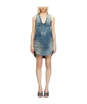 DIESEL® Sleeveless V-neck Denim Dress