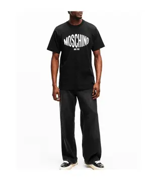 Moschino Simple Crew Neck Shortsleeve Top