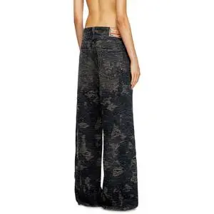 DIESEL® Vintage Jacquard Wide-leg Jeans