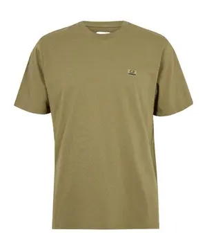 C.P. COMPANY Simple Crew Neck Shortsleeve Top - Green