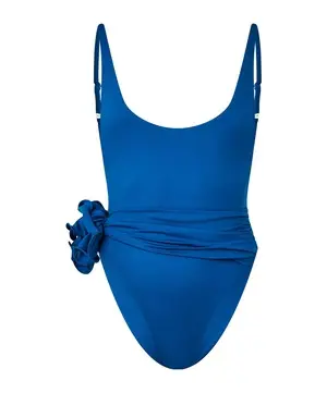 Magda Butrym Solid Color Swimsuit - Blue