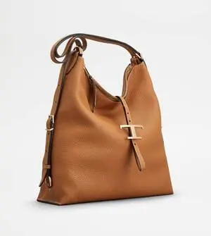 TOD'S T Timeless Medium Leather Shoulder Bag
