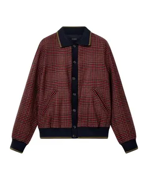 Emporio Armani Checked Bomber Jacket