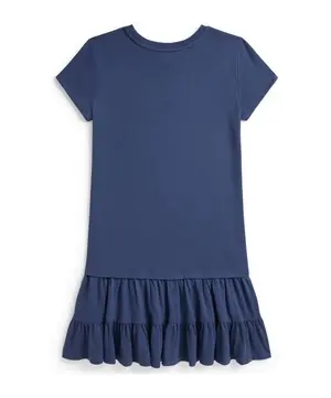 Polo Ralph Lauren Bear Graphic Ruffle Hem T-shirt Dress
